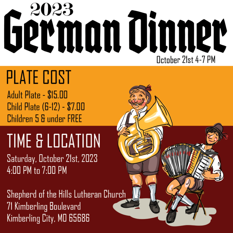German Dinner - Come visit us for a great time and great food ...